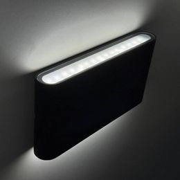 Fischer und Honsel LED-Au&szlig;enwandleuchte Scone, schwarz, Breite 17,5 cm, 2-flg.