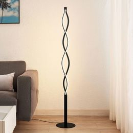LINDBY LED-Stehleuchte Welina, schwarz, 150 cm, dimmbar