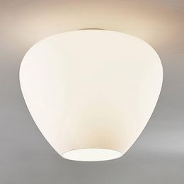LINDBY Deckenlampe Bibiane, opalweiß, Glas, Ø 38 cm, E27