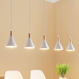 LINDBY Pendelleuchte Arina, 100 cm, wei&szlig;, 5-flammig, E14