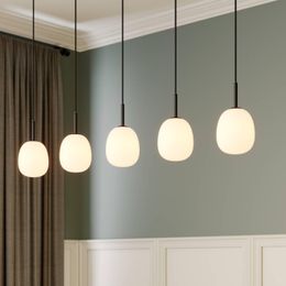 LINDBY Pendelleuchte Etiena, 116 cm, 5-flammig, Glas, G9