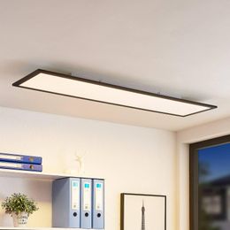 LINDBY LED-Panel Nelios, 120 x 30 cm, CCT, schwarz, Metall