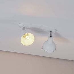 Deckenleuchte Elba, 34 cm, 2-flammig, weiß, Metall, E27