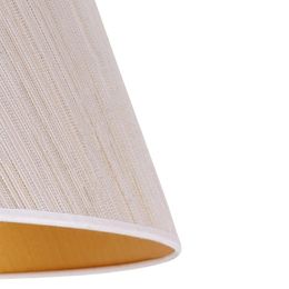 Duolla Lampenschirm Sofia H&ouml;he 21 cm, wei&szlig;/gold gestreift