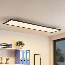 LINDBY LED-Panel Nelios, 120 x 30 cm, 4000K, schwarz, Metall