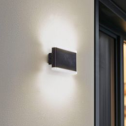 LINDBY Smart LED-Außenwandleuchte Elvi, CCT, RGB, Tuya, IP54