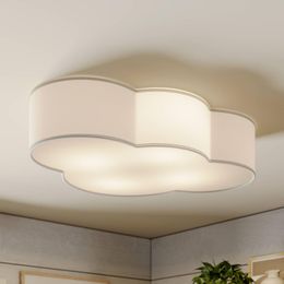 TK Lighting Deckenleuchte Cloud, wei&szlig;, Textil, L&auml;nge 62 cm, E27, 4-flg.