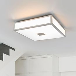LINDBY Bad-Deckenlampe Eniola, 30 cm, weiß/grau, IP44