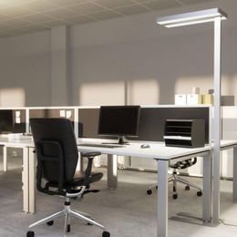 ARCCHIO LED-Stehleuchte Logan Neo, silber, 8.000 lm, dimmbar