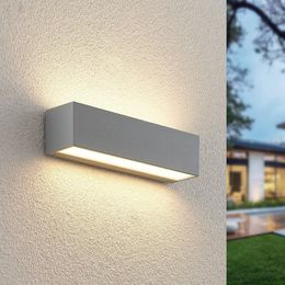 LED Aussenwandleuchte Lengo LUCANDE, alu / grau / zink, Aluminium, Modern, LED Wandleuchte außen