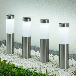 LINDBY LED-Solar-Sockellampe, 4er-Set, Erdspie&szlig;, 31 cm, IP44
