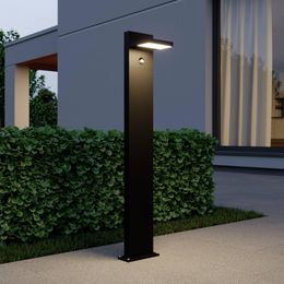 LED Wegeleuchte mit Bewegungsmelder Silvan Lucande, schwarz, Aluminium, Modern, LED Außenleuchte