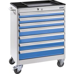 eurokraft pro Schubladenschrank, fahrbar, HxBxT 930 x 700 x 450 mm, Schubladen 3 x 75, 3 x 100, 1 x 125 mm