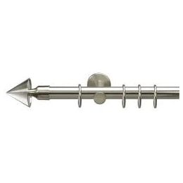 Gardinenstange Liedeco "Kegel", silber (silberfarben), L:240cm Ø:20mm, Gardinenstangen