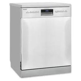 Exquisit Standgeschirrspüler "GSP9614-030B", Energieeffizienz: B (A-G), silber (silberfarben), B:59,8cm H:84,5cm T:60cm, Geschirrspüler