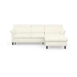 Sit & More Ecksofa SIT & MORE "Marano L-Form", beige (creme), B:257cm T:166cm, 98% Polyester, 2% Polyamid, Sofas, inklusive Kopfteilverstellung, wahlweise mit Bettfunktion, Bettkasten