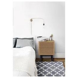 Nachttisch WOODMAN, braun (eiche), B:40cm H:53cm T:40cm, Tische, Holzfurnier aus Eiche