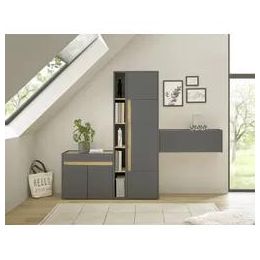 Büromöbel-Set Inosign "CiTY/GiRON", grau (anthrazit), B:250cm H:200cm T:40cm, Arbeitsmöbel-Sets