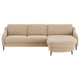 Sit & More Ecksofa SIT & MORE "Soul L-Form", braun (macciato), B:296cm H:90cm T:189cm, 100% Polyester, Sofas, wahlweise mit Bettfunktion