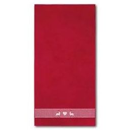 Duschtuch Dyckhoff "Oktoberfest", rot (granat), B:70 L:140, Frottier, Frottier, Handtücher, Made in Germany (2 Handtücher, 1 Duschtuch)