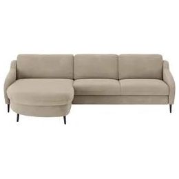 Sit & More Ecksofa SIT & MORE "Soul L-Form", beige, B:296cm H:90cm T:189cm, 100% Polyester, Sofas, wahlweise mit Bettfunktion