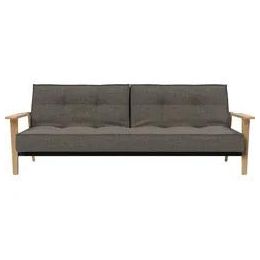 Schlafsofa INNOVATION LIVING TM "Splitback Frej, Dauerschlafsofa, bequem mit Federkernunterfederung", grau (dunkelgrau), B:234cm H:79cm T:90cm, Webstoff »MIXED DANCE« (100% Polyester);Webstoff fein »FLASHTEX« (100% Polyester), Sofas, mit stabilen Armlehnen, in skandinavischem Design, Topseller