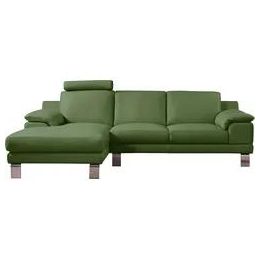 Ecksofa Egoitaliano "Shakira, Design und super Sitzkomfort auf hohem Niveau, tolle Details", grün (sprite), B:236cm H:84cm T:152cm, Leder CAREZZA (echtes Rindsleder) ist ein Naturleder, dass die ursprünglichen Eigenschaften der Haut nicht verändert. Das Vorhandensein von verheilten Narben, Körnungsunterschiede, Falten, Adern, Unterschiede in den Farbtönen und andere Spuren, die die Natur auf diese