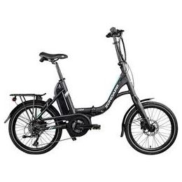 Zündapp E-Bike ZÜNDAPP "X100" Gr. 45, schwarz (schwarz, türkis, schwarz), Elektrofahrräder, 45cm, 20 Zoll (50,80cm), Pedelec, Elektrofahrrad für Damen u. Herren, Topseller