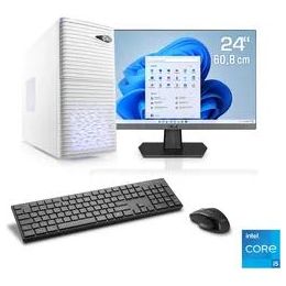 CSL PC-Komplettsystem "Speed V25813", Energieeffizienz: E (A-G), wei&szlig;, Microsoft Windows 11 Home (64 Bit), 8 GB RAM 500 GB SSD, Computer_Komplettsysteme