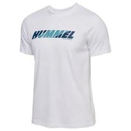 T-Shirt Hummel "hmlGRAPHIC BOLD LOGO TEE", Herren, Gr. M, weiß, Obermaterial: 100% Baumwolle, Shirts