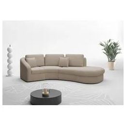 Sit & More Ecksofa SIT & MORE "Jazz L-Form", beige, B:266cm H:88cm T:230cm, 100% Polyester, Sofas, In weiteren Größen erhältlich