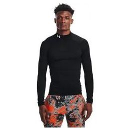 Trainingsshirt Under Armour "UA CG ARMOUR COMP MOCK", Herren, Gr. XL, schwarz, Obermaterial: 87% Polyester, 13% Elasthan, Sportlich, Shirts