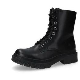 Schnürboots Dockers BY GERLI, Damen, Gr. 40, schwarz, Nubuklederimitat, Schuhe, Biker Boots mit Reißverschluss