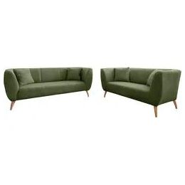 Polstergarnitur Inosign "Colori", grün (moosgrün, moosgrün,), H:83cm T:88cm, 100% Polyester, Sitzmöbel-Sets, auch als Loveseat erhältlich