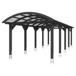Skan Holz Einzelcarport SKANHOLZ "Franken", grau (anthrazit), B/H/T: 293cm x, Carports