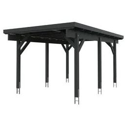 Einzelcarport Kiehn-Holz "KH 300 / KH 301", grau (anthrazit), B/H/T: 225cm x, Carports, Stahl-Dach, versch. Farben