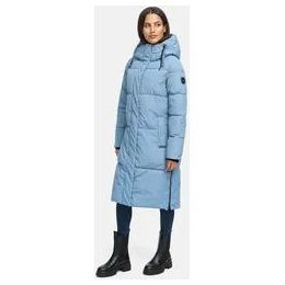 Winterjacke Marikoo "Michikoo", Damen, Gr. M, blau (powderblau), Obermaterial: 100% Polyester; Futter: 100% Polyester; Wattierung: 100% Polyester; Ärmelfutter: 100% Polyester, Jacken, Extra langer Schnitt mit seitlichen Belüftungsöffnungen