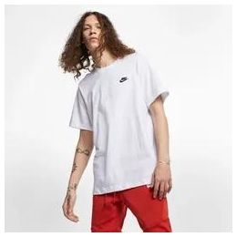 T-Shirt Nike SPORTSWEAR "CLUB MEN'S T-SHIRT", Herren, Gr. L, weiß, Obermaterial: 100% Baumwolle, regular fit normal, Rundhals, Shirts
