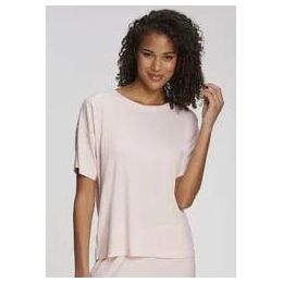 T-Shirt s.Oliver, Damen, Gr. 48/50, rosa, meliert, Rippware, Obermaterial: 92% Viskose (LENZINGTM), 8% Elasthan, meliert, lässig geschnitten, Rundhals, Shirts, Aus weicher Rippqualität