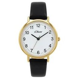 Quarzuhr s.Oliver, schwarz, Armbanduhren, Damen, Armbanduhr, Damenuhr, analog