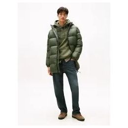 Steppjacke Tommy Jeans "TJM ESSENTIAL DOWN PARKA", Herren, Gr. XL, grün (pewter grün), Web, Obermaterial: 100% Polyamid. Futter: 100% Polyester, Basic normal, elastischer Bund, Jacken, Daunenjacke, Übergangsjacke mit Kapuze