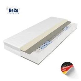 Taschenfederkernmatratze Beco "Feel Like Latex ONE TFK, Matratze 90x200 cm, 140x200 cm und mehr", weiß, B:100cm H:21cm L:200cm, Bezug: 100% Polyester. Steppfüllung: 100% Polyester, Matratzen, Punktelastische Matratze mit stabilem Federkern, atmungsaktiv