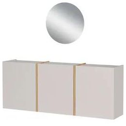 Garderoben-Set Germania "GW-Libbiano Plus", kaschmir, navarra, eiche, nachbildung, B:138cm H:200cm T:29cm, Glas, Spanplatte, Kastenmöbel-Sets, 2-tlg. Set