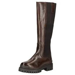 Stiefel Pavement "Pavement Stiefel Leder/Textil", Damen, Gr. 37, schwarz (braun, schwarz), Leder, Textil, Schuhe