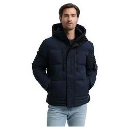 Steppjacke Tom Tailor, Herren, Gr. S, sky captain blau, Obermaterial: 100% Polyester. Futter: 100% Polyester, unifarben, regular fit taillenbedeckt, elastischer Bund, Jacken, mit Kapuze
