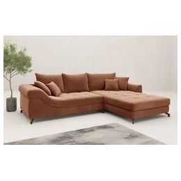 Ecksofa MR. COUCH "Taylor, L-Form, wahlweise mit Kaltschaum", miami 9 ginger, B:317cm H:93cm T:226cm, 90% Polyester / 10% Nylon, Sofas, mit Kaltschaum bis 140 kg pro Sitzplatz belastbar