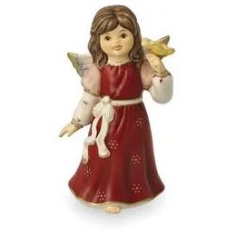 Dekofigur Goebel "Engel Dein Reisebegleiter", bordeaux, B:6cm H:12cm T:6,5cm, Steingut, Dekofiguren, 6,5 x 6 x 12 cm