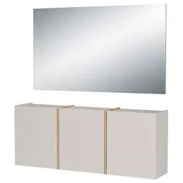 Garderoben-Set Germania "GW-Libbiano Plus", kaschmir, navarra, eiche, nachbildung, B:138cm H:200cm T:29cm, Glas, Spanplatte, Kastenmöbel-Sets, 2-tlg. Set