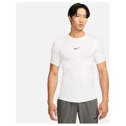 Trainingsshirt Nike "M NP DF TIGHT TOP SS", Herren, Gr. XXL, weiß, schwarz, Obermaterial: 90% Polyester, 10% Elasthan, normal, Shirts