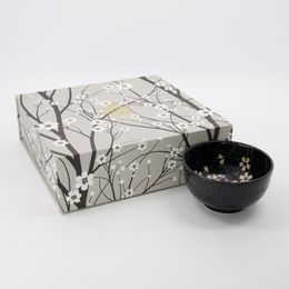 Tokyo Design Studio 4er-Pack schwarze Sakura-Schalen